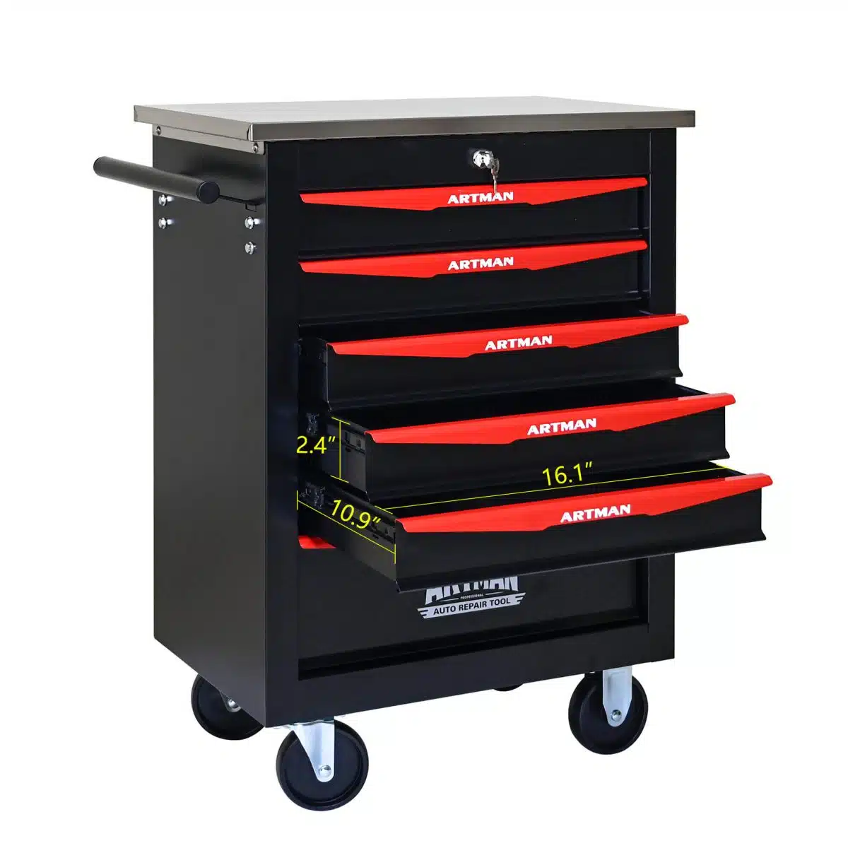 ARTMAN 24in Rolling Tool Cabinet - Compact, Durable, and Budget ...