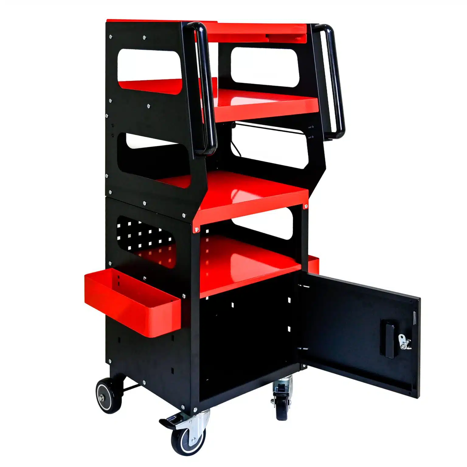 ARTMAN CD1700 4-Level Tool Rolling Cart with Lockable Bottom Cabinet ...